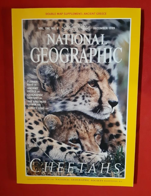NATIONAL GEOGRAPHIC MAGAZINE-DECEMBER 1999-Cheetahs-Florida Keys ...