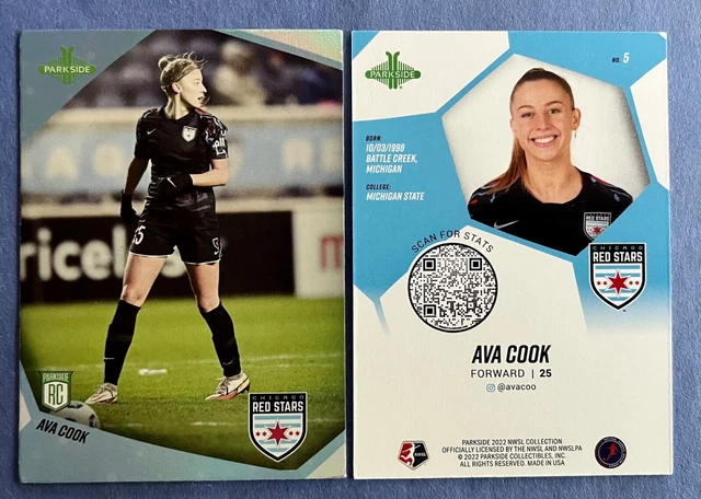 AVA COOK 2022 Parkside NWSL Volume 1 FOILBOARD PARALLÈLE recrue #5 ...