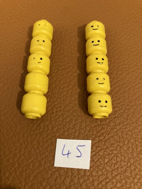VINTAGE LEGO MINIFIG 10 Heads 3626ap01 Worn & Damaged 45 £7.48 ...
