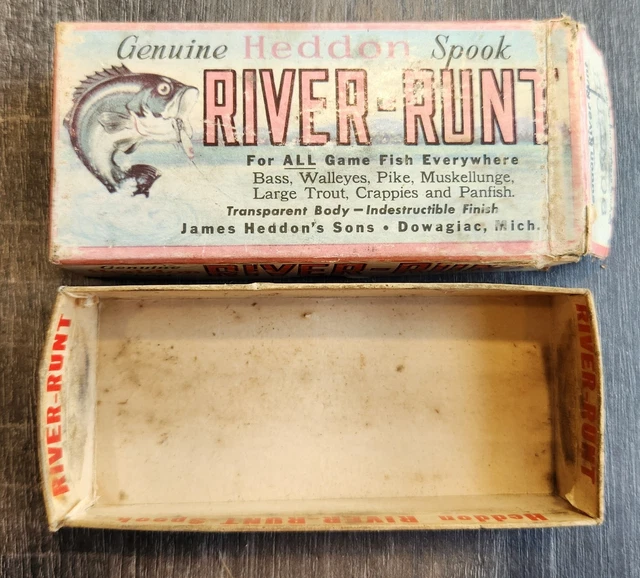 RARE HEDDON DOWAGIAC River Runt Spook MIDGET DIGIT #9020RH ORIGINAL BOX ...