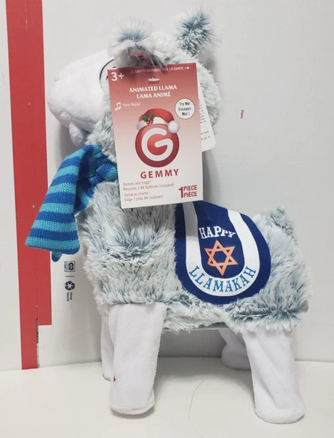 GEMMY HAPPY LLAMAKAH Llama Animated Dancing Singing Figure Hanukkah ...