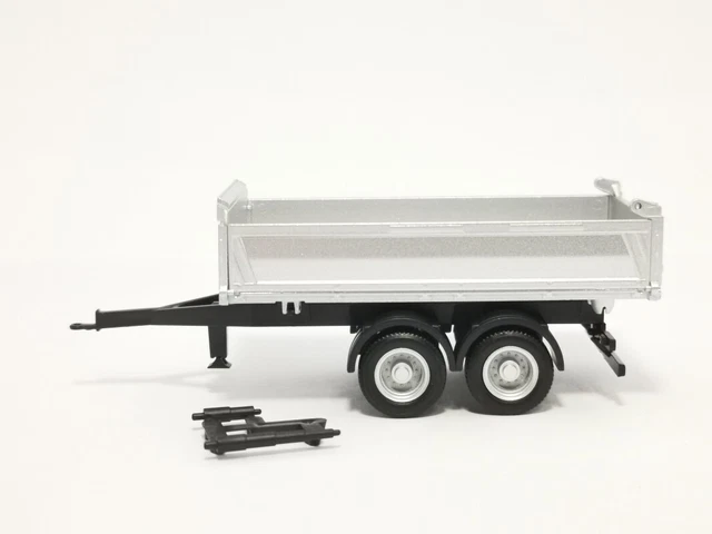 HERPA 076975 - 1/87 Tandem-Baukipper-Anhänger Meiller, silber EUR 4,99 ...