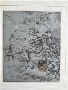 BAREND GRAAT 1628 - 1709 Old Master Drawing - Roman Goddess Abundantia ...