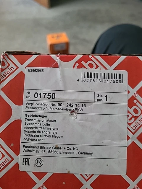 FEBI AUTOMATIC GEARBOX Transmission Mounting 01750 Rear FOR Vario LT ...