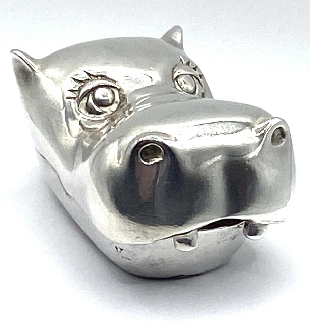 VINTAGE REED & Barton Silver Plated Tooth Fairy Hippo Trinket Box £35. ...