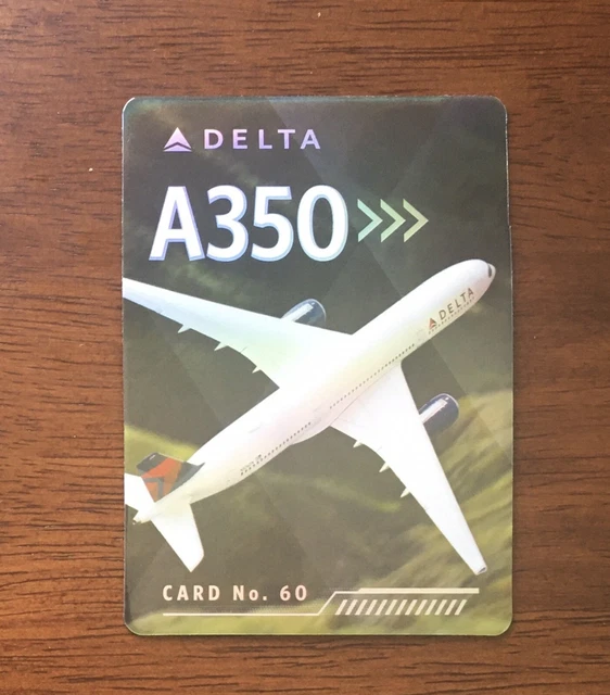 2022 DELTA AIR Lines Airbus A350-900 Aircraft Pilot Trading Card #60 £ ...