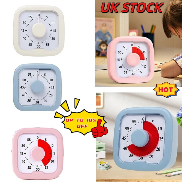 60 Minutes Visual Analog Timer Countdown Clock Time Management Adults