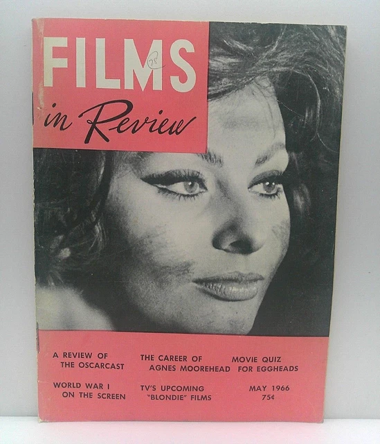 FILMS IN REVIEW Magazine Vol17 #5 1966 Sophia Loren Arabesque Born Free ...