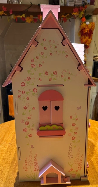 ROSEBUD ELC PINK Dolls House With All Original Furniture & Dolls ...