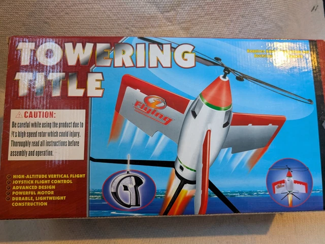 VINTAGE TOWERING TITLE Radio Control Vertical Flying Rocket - New/Open ...