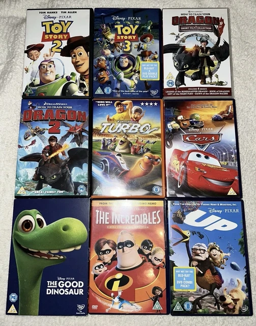 DISNEY PIXAR CHILDRENS DVD Bundle X 9 Animated Family More Listed Free ...
