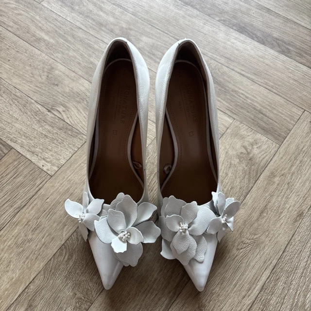 NEXT WOMAN WHITE Stilettos With Flower Detail Size 7 £6.50 - PicClick UK