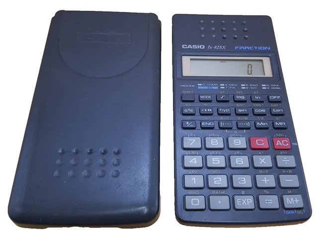 CASIO FX-82SX FRACTION Vintage Calculator Working With Slide Cover VG £ ...