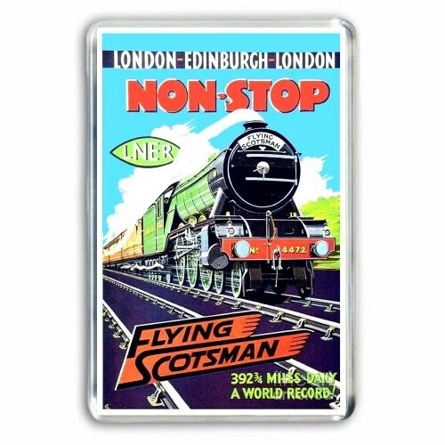 RAILWAY POSTER LNER Railway Advert - The Flying Scotsman Jumbo Fridge ...