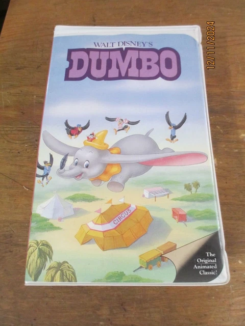 DISNEY DUMBO (RARE Pink Cover) VHS Classic Black Diamond Vintage Tape ...