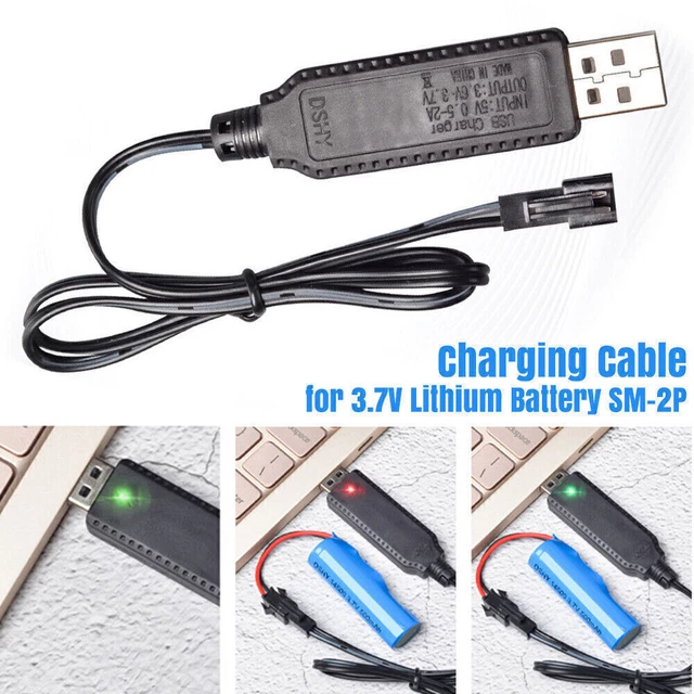 USB-CHARGER CABLE FOR 3.7V Lithium Battery Charger SM 2P ForRC Car-Aircraft £4.99 - PicClick UK