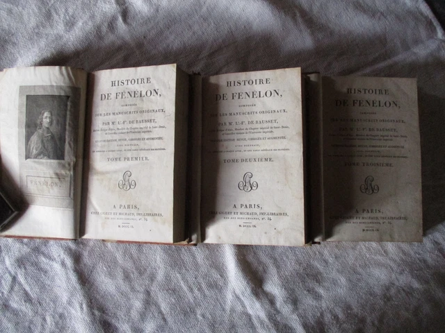 & HISTOIRE DE Fénélon " par L.-F. DE BAUSSET 3T/3 Ed Giguet et Michaud ...