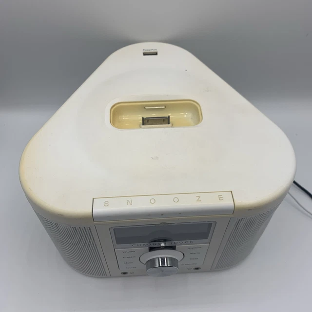 PURE CHRONOS IDOCK Series II DAB/FM Radio Alarm Clock - White Tested ...