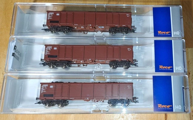ROCO 66124 A,B,C Güterwagenset 3-Tlg H0 in OVP EUR 80,00 - PicClick DE