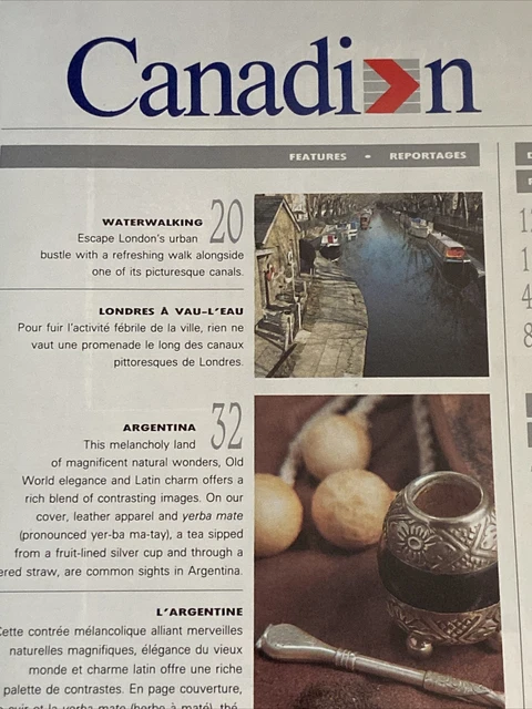 CANADIAN AIRLINES AUGUST 1990 Inflight Entertainment Magazine $15.00 ...