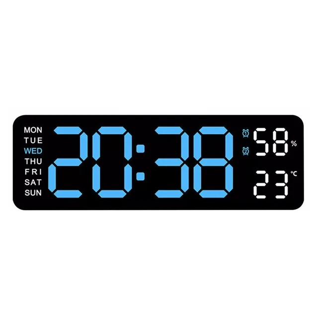 EASY TO READ Digital Clock with Large Numbers Calendar and Temperature ...