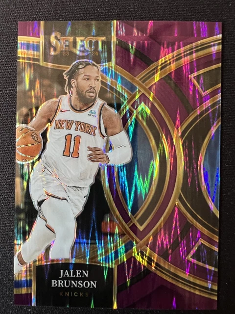Jalen Brunson 2023 24 Panini Select Premier Purple Flash Prizm 194