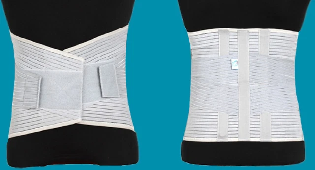 MEDICAL GRADE LUMBAR High Back Support Belt 4 Steel Bars Washable Extra ...