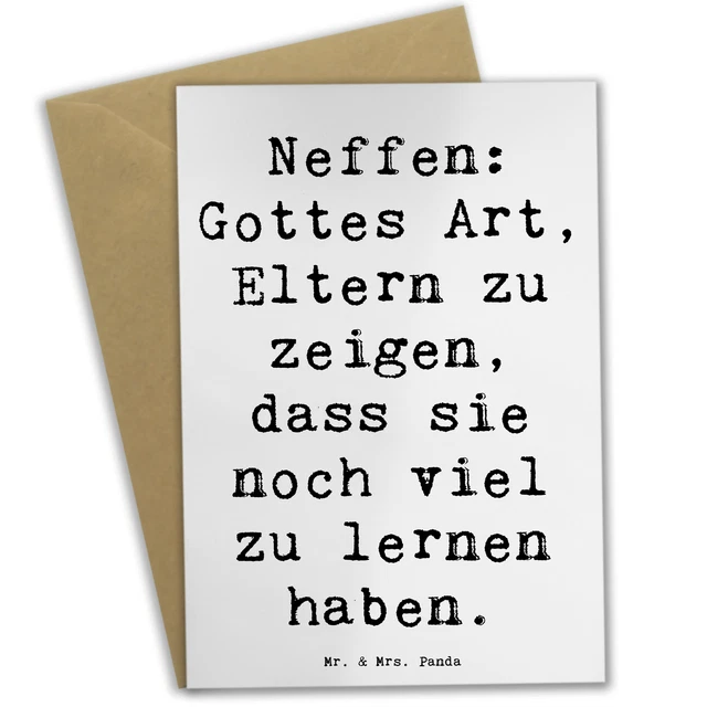 GRUSSKARTE NEFFE LEKTION - Geschenk Hochzeitskarte Glückwunschkarte ...