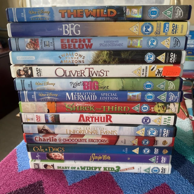 KIDS DVD BUNDLE X 14. Used Condition. PG & U Rating. See Description ...