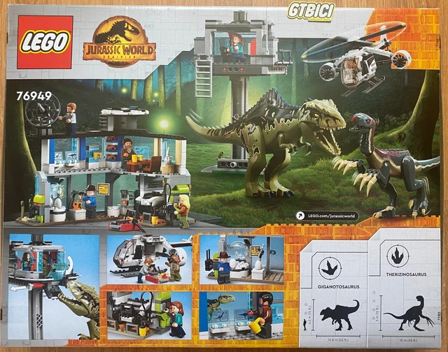 LEGO JURASSIC WORLD ``GIGANOTOSAURUS & THERIZINOSAURUS ATTACK'' Ref ...