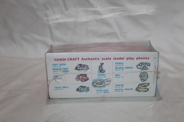 VINTAGE HANDI-CRAFT PINK fairy queen dial telephone sealed in the box ...