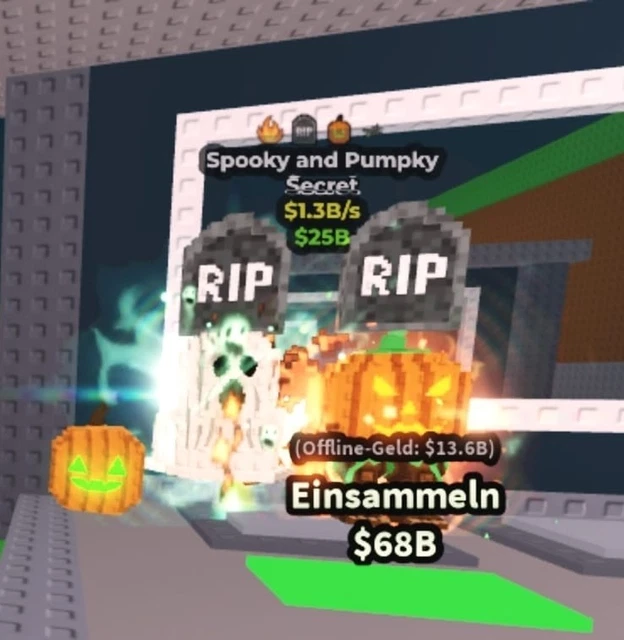 SPOOKY AND PUMPKY 1,3B Steal a Brainrot Secret Super selten für Top 100 ...