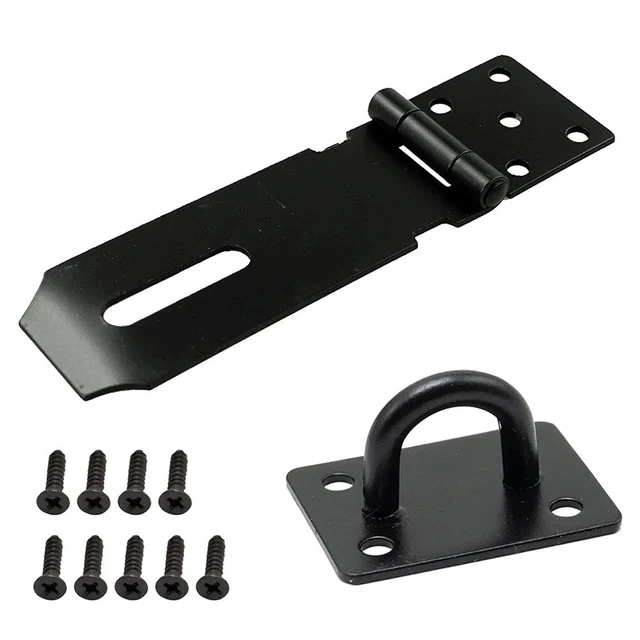 STAINLESS STEEL DOOR Padlock Hasp Kit Anti Theft Folding Lock Buckle ...