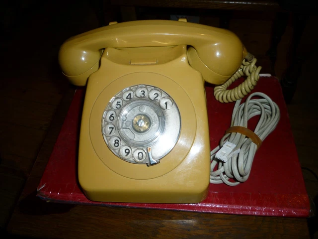 ROTARY DIAL TELEPHONE 8746F In Yellow. £21.48 - PicClick UK