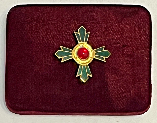 JAPANESE GREEN CROSS Class Merit Badge Original Box Medal Traffic ...