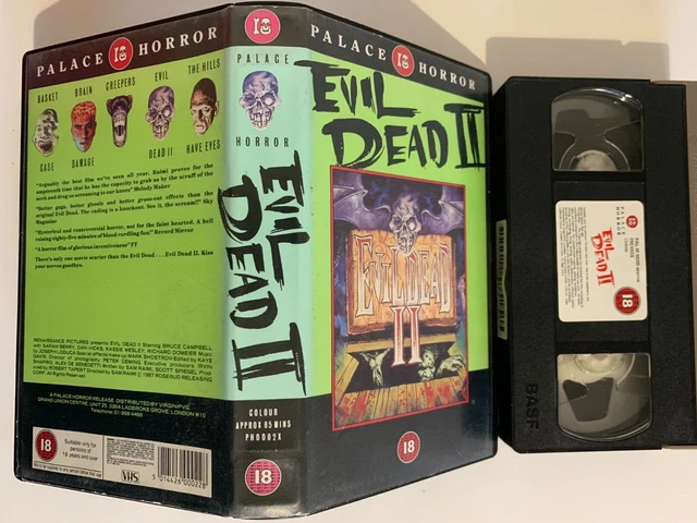 EVIL DEAD II {2} Vhs. Bruce Campbell, Sam Raimi. Palace Horror Sequel ...