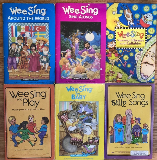 LOT OF 6 Wee Sing and Play Books Rhyming Lullabies Sing-Alongs Around ...
