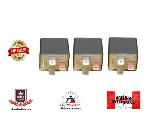 JCB BACKHOE - Genuine Jcb Relay Changeover, Set Of 3 Pcs. (Part No. 40/ ...