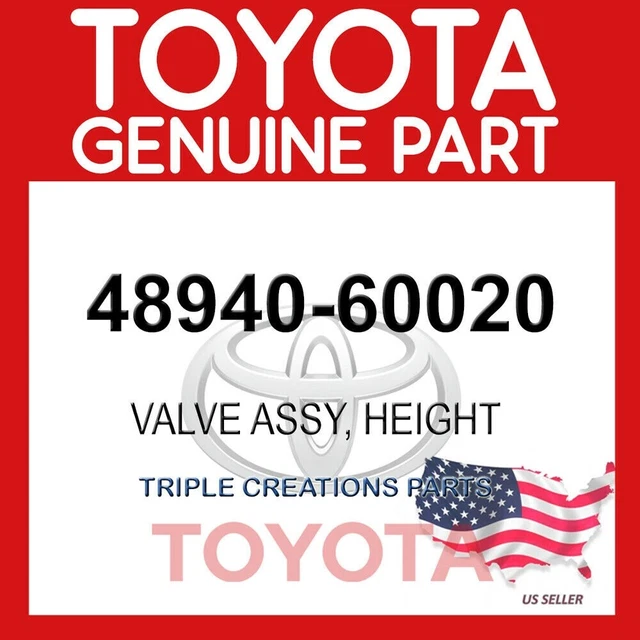 48940-60020 OEM GENUINE Toyota Valve Assy, Height Control, No.1 ...