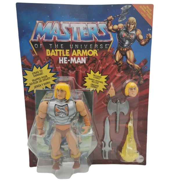 MATTEL HE-MAN FIGUR Deluxe Battle Armor He Man Masters of the Universe ...