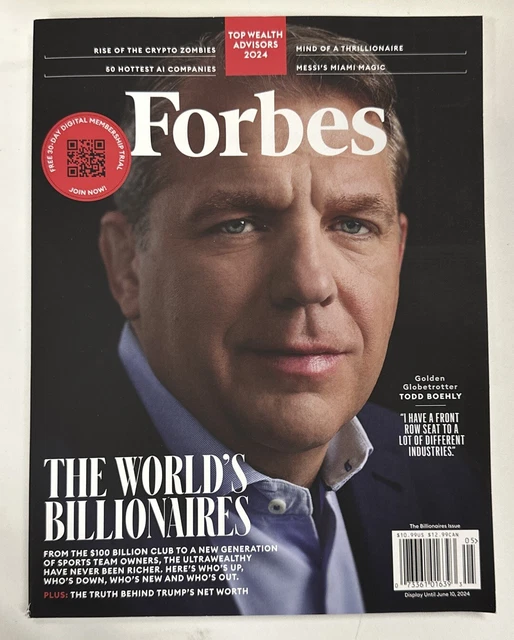 FORBES MAGAZINE APR May 2024 Todd Boehly Trump's Net Worth World’s ...