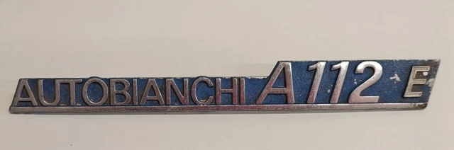 AUTOBIANCHI A112 E Scritta Emblema Fregio Emblem Frieze In Metallo EUR ...