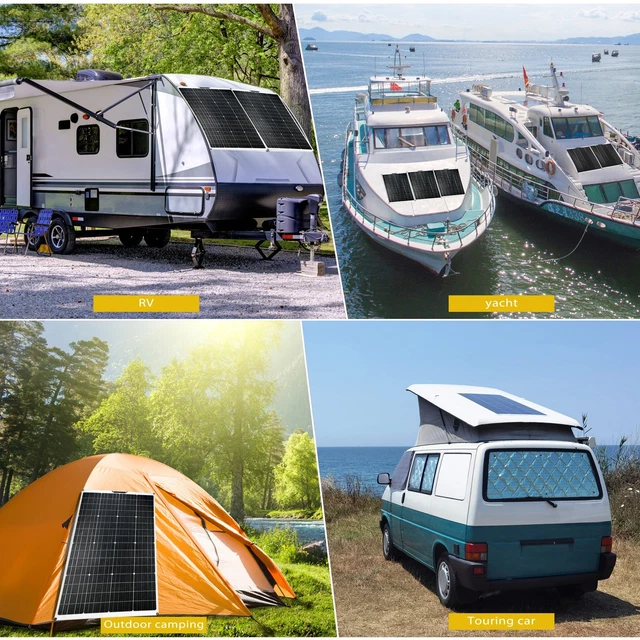 600W FLEXIBLE SOLAR Panel 12V Mono Fixed Battery Caravan Camping ...