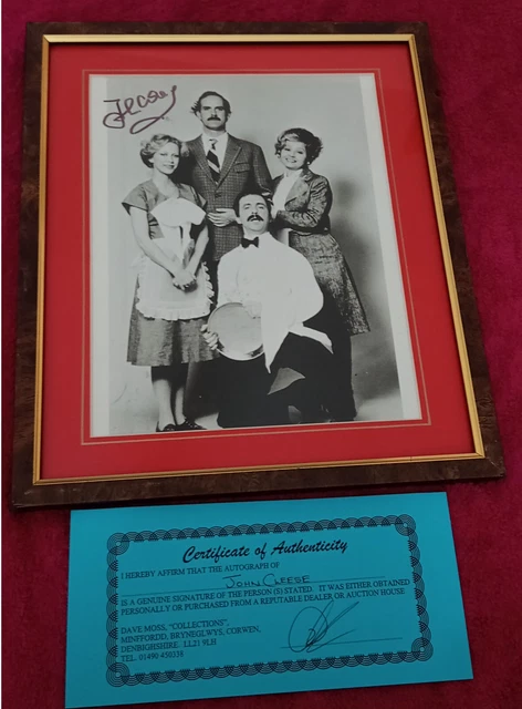 RARE JOHN CLEESE Signed Fawlty Towers Photo In Frame. Genuine Autograph ...
