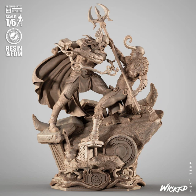 THOR AND LOKI Diorama - 1:6 and 1:12 scale 3d Printed Model Kit £289.99 ...