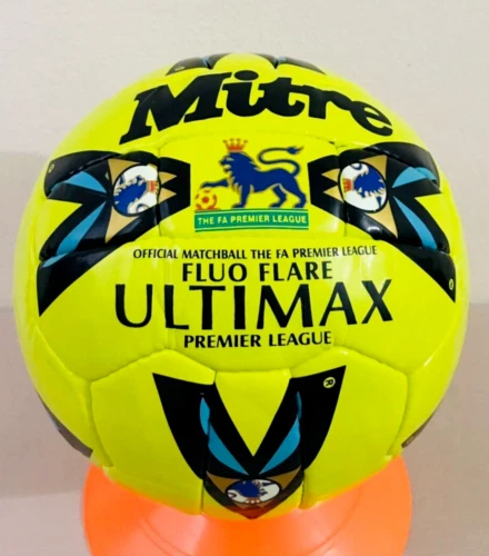 MITRE FLUO FLARE Ultimax Football 1995 Official Match Ball Size 5 £35. ...