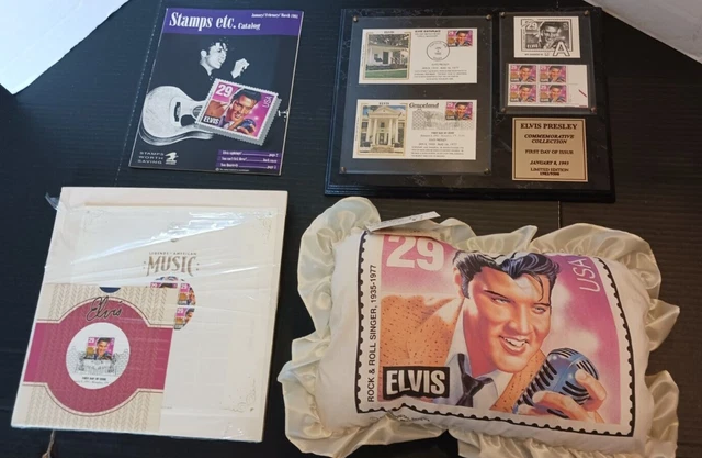 LOT USPS 1993 Elvis Presley Stamp Album Set First 1st day of issue ...