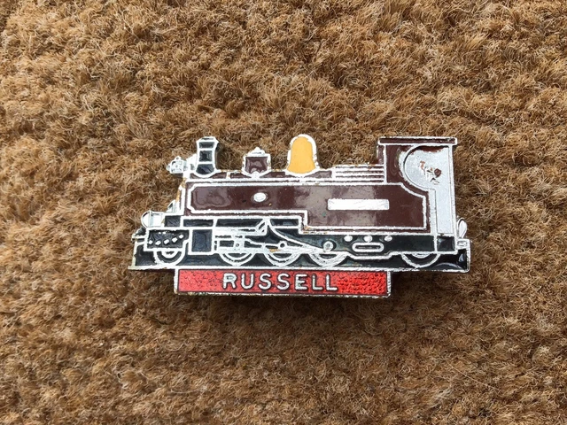 RUSSELL NORTH WALES Narrow Gauge Railway Engine Locomotive Enamel Pin ...
