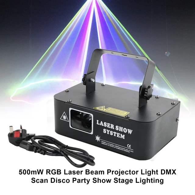 500MW RGB LASER Beam Projector Light DMX Scan Disco Party Show Stage ...