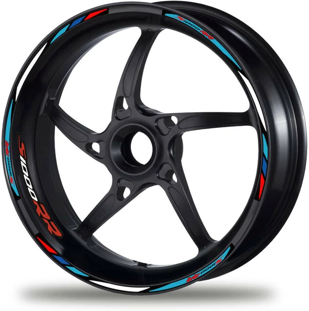 BMW S1000RR MOTORCYCLE wheel decals rim stickers laminated hp4 stripes ...